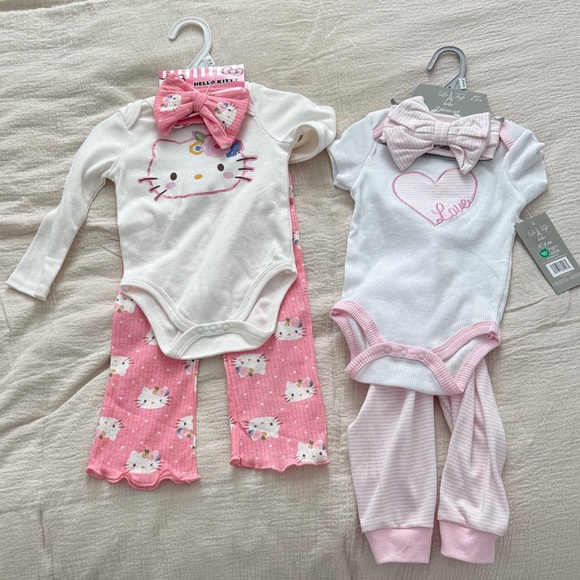 Hello Kitty | Matching Sets | Hello Kitty Cream And Pink Baby Outfit ...